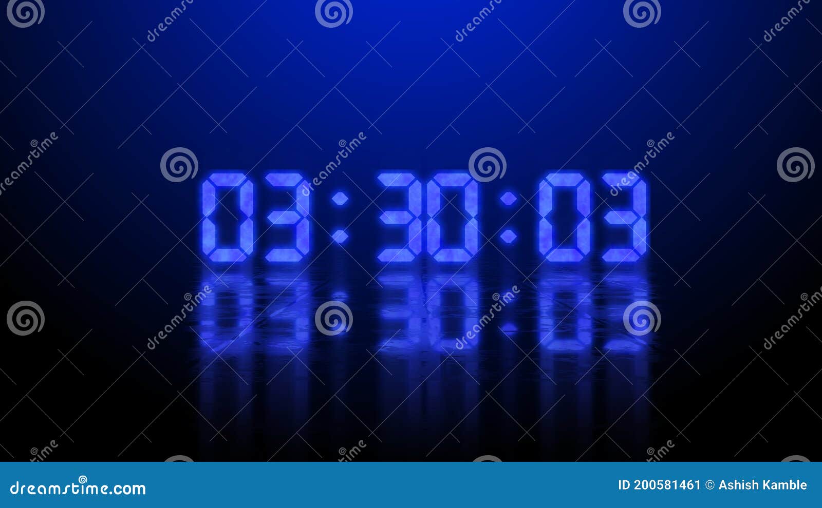 Digital Countdown Timer or Clock of Led Electronic Digits and ...