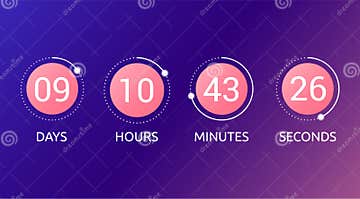 Digital Countdown Timer Concept Stock Vector - Illustration of counter ...