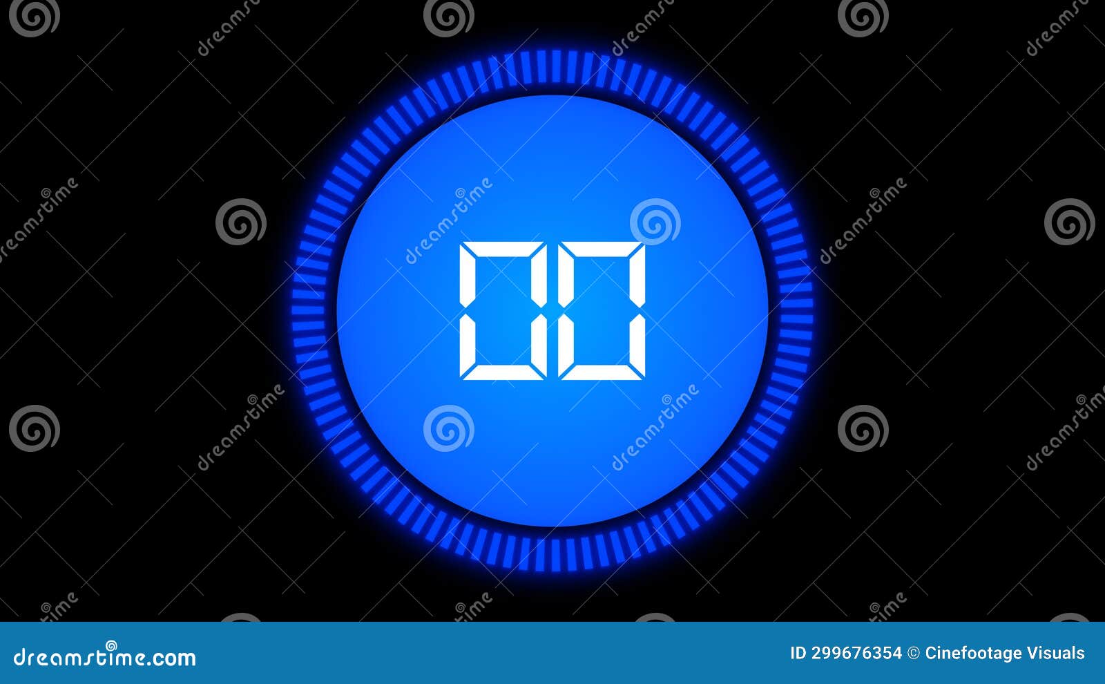 Digital Countdown Timer Count, Number Zero Stock Illustration ...