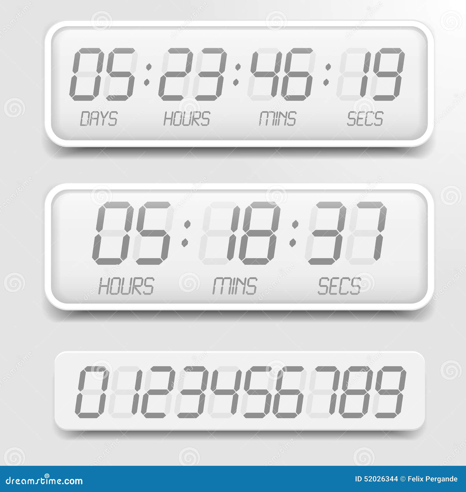 Digital Countdown Timer stock illustration. Illustration of clock ...