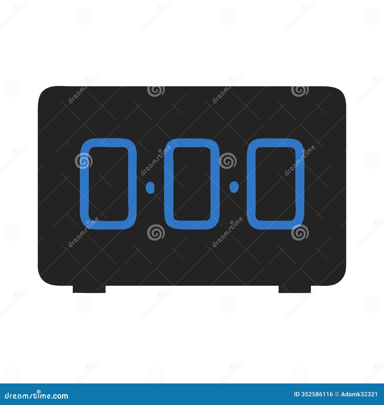 Digital Countdown Timer Display Vector Illustration for Technology and ...
