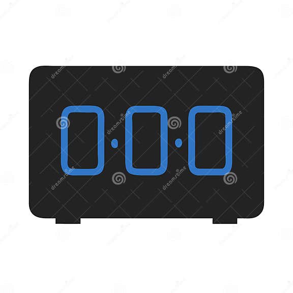 Digital Countdown Timer Display Vector Illustration for Technology and ...