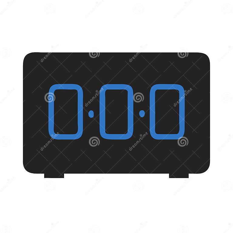 Digital Countdown Timer Display Vector Illustration for Technology and ...