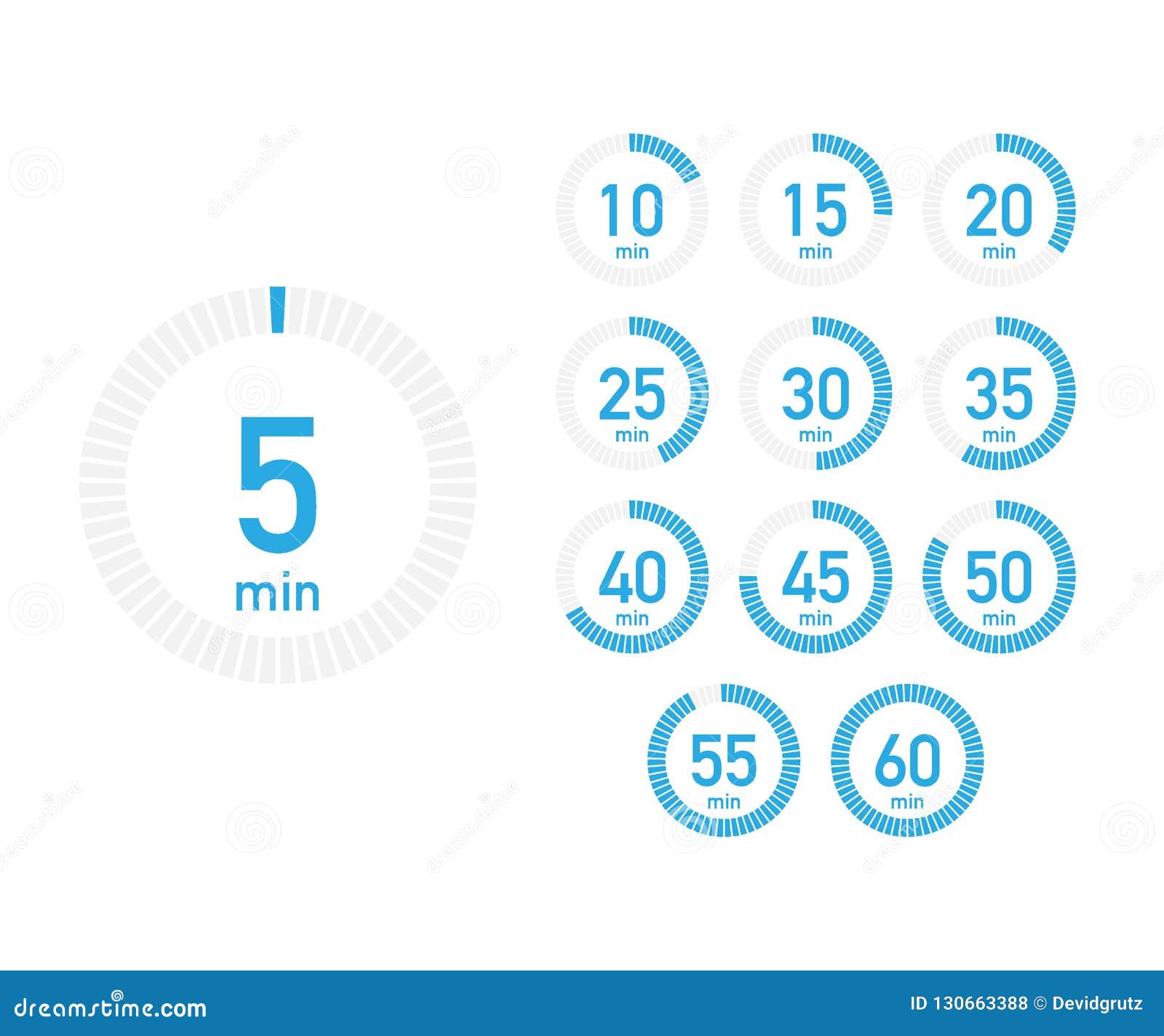 Digital Countdown Timer with Five Minutes Interval in Modern Style. Set ... Digital Countdown Timer with Five Minutes Interval in Modern Style. Set ...