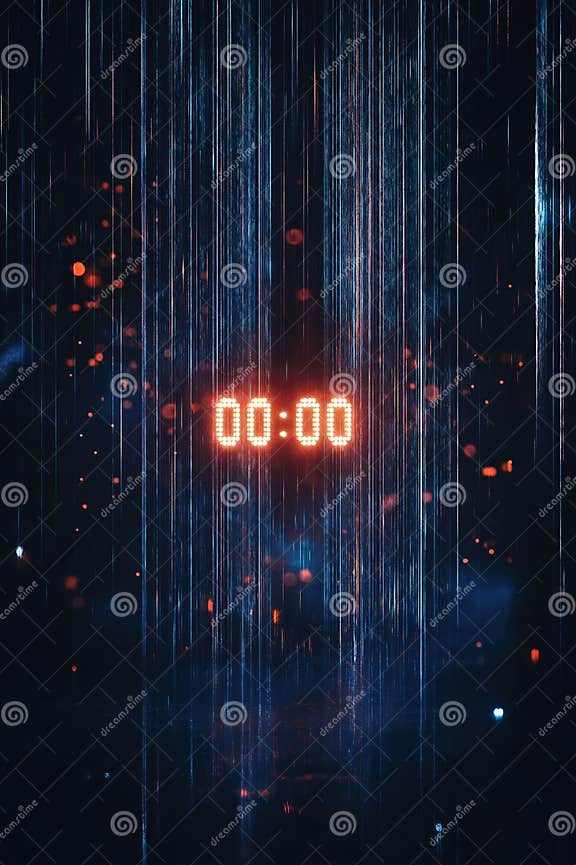Digital Countdown Timer Illuminated Against a Dark Backdrop with ...