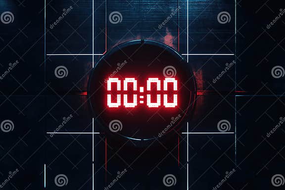 Countdown Timer at Zero Marking the End of an Event or Activity in a ...