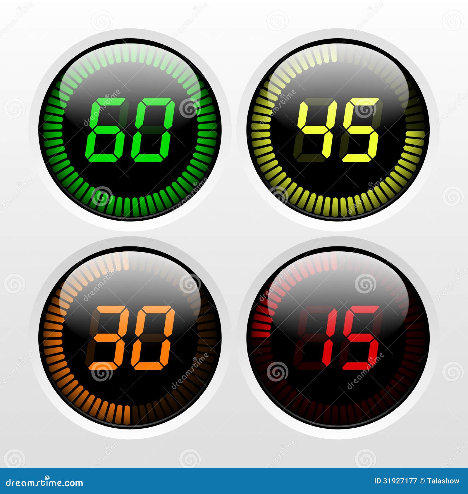 Digital Countdown Timer stock vector. Illustration of isolated - 31927177