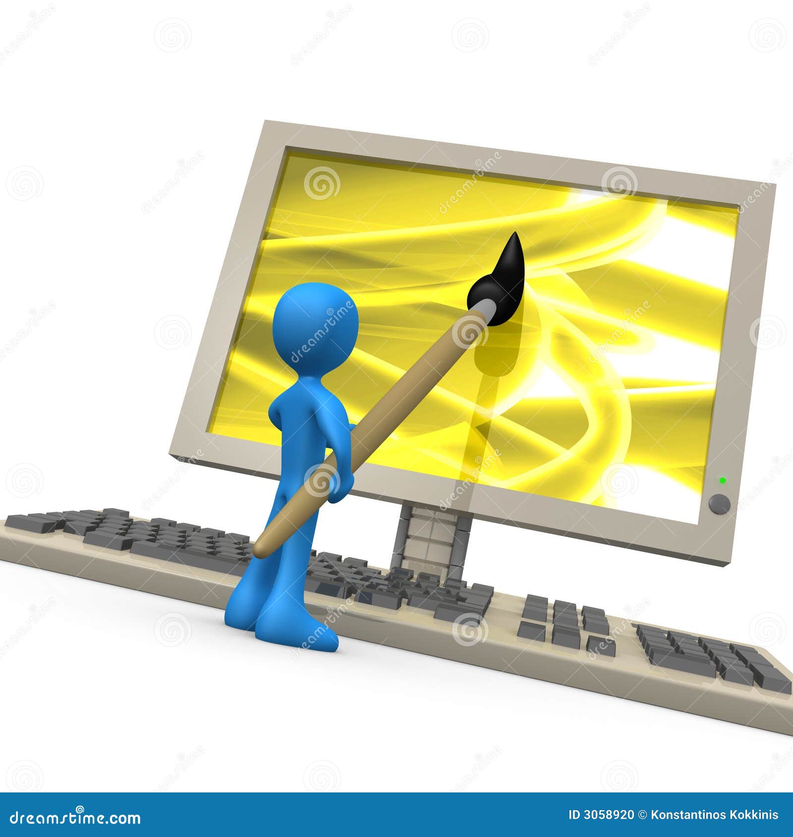 Digital Creativity stock illustration. Illustration of render - 3058920