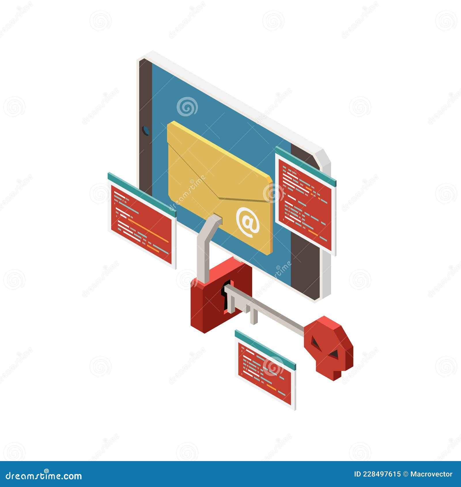 Digital Crime Icon stock vector. Illustration of crime - 228497615