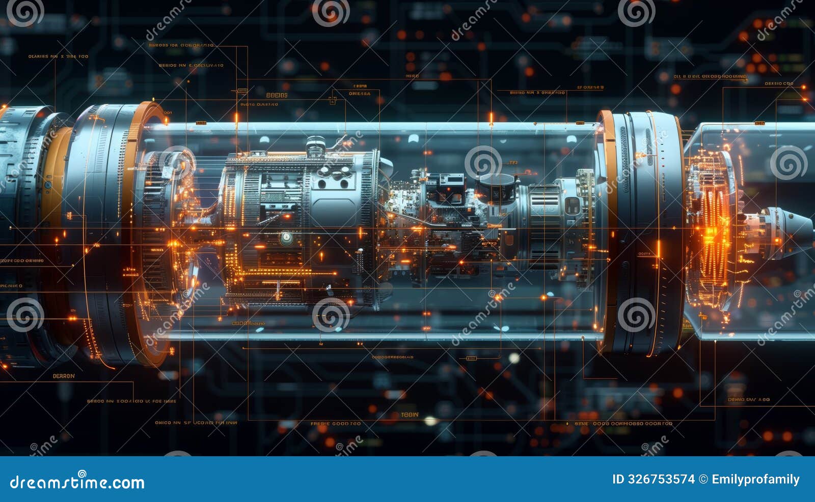 Cross Section of a Small Satellite Showing Internal Components and ...