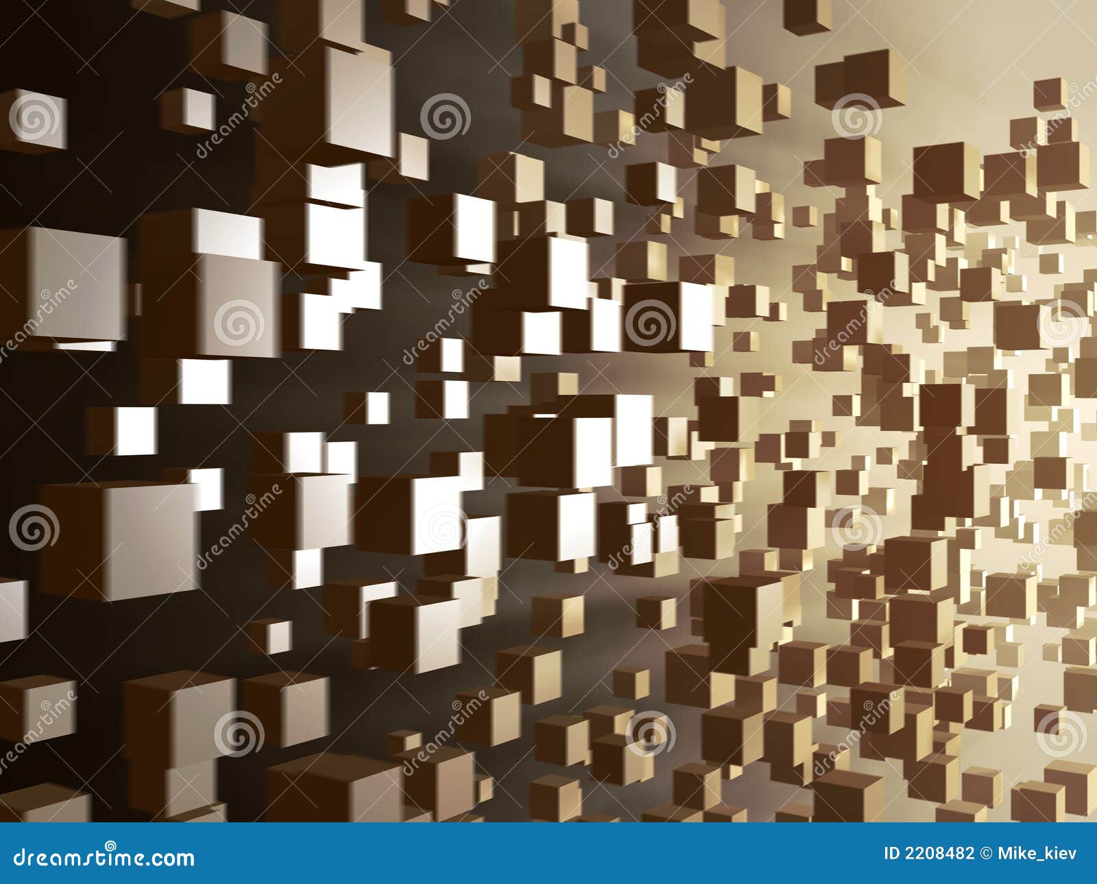 Digital cube flow stock illustration. Illustration of science - 2208482