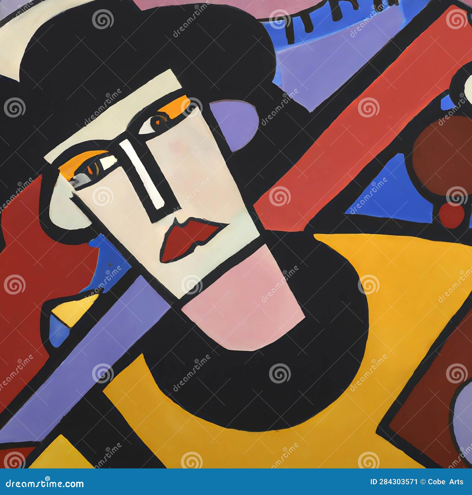 Digital Cubism, Array Of Human Faces Pieced Together, Each Face Encoded ...