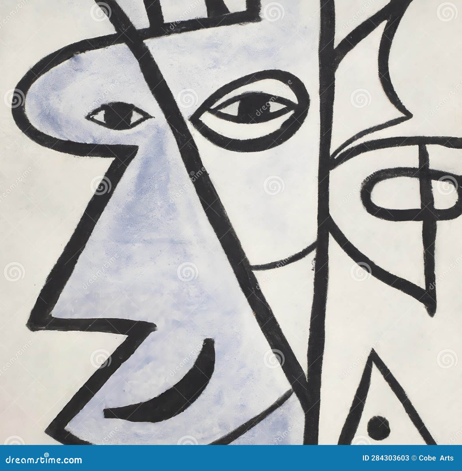 Digital Cubism, Array Of Human Faces Pieced Together, Each Face Encoded ...