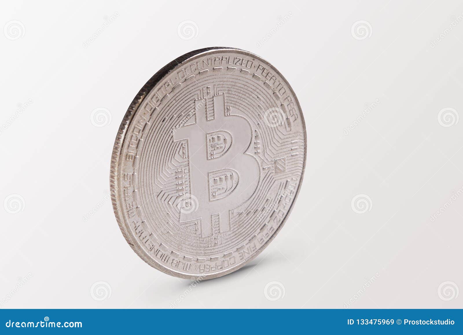 Digital Currency. BTC Coin on White Background Stock Image - Image of ...
