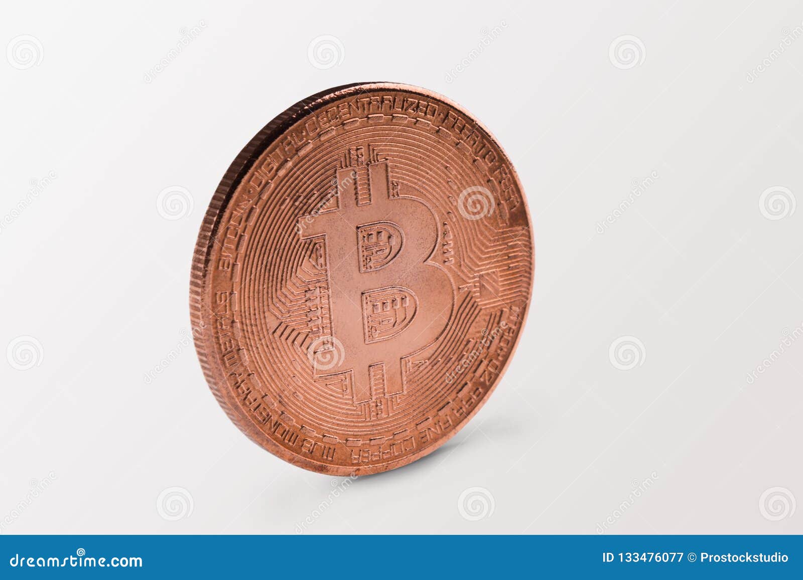 Digital Currency. BTC Coin on White Background Stock Image - Image of ...