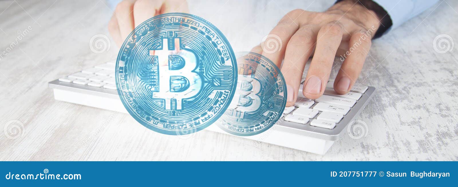 Digital Currency Concept of World Technology Network, 3D Illustration ...