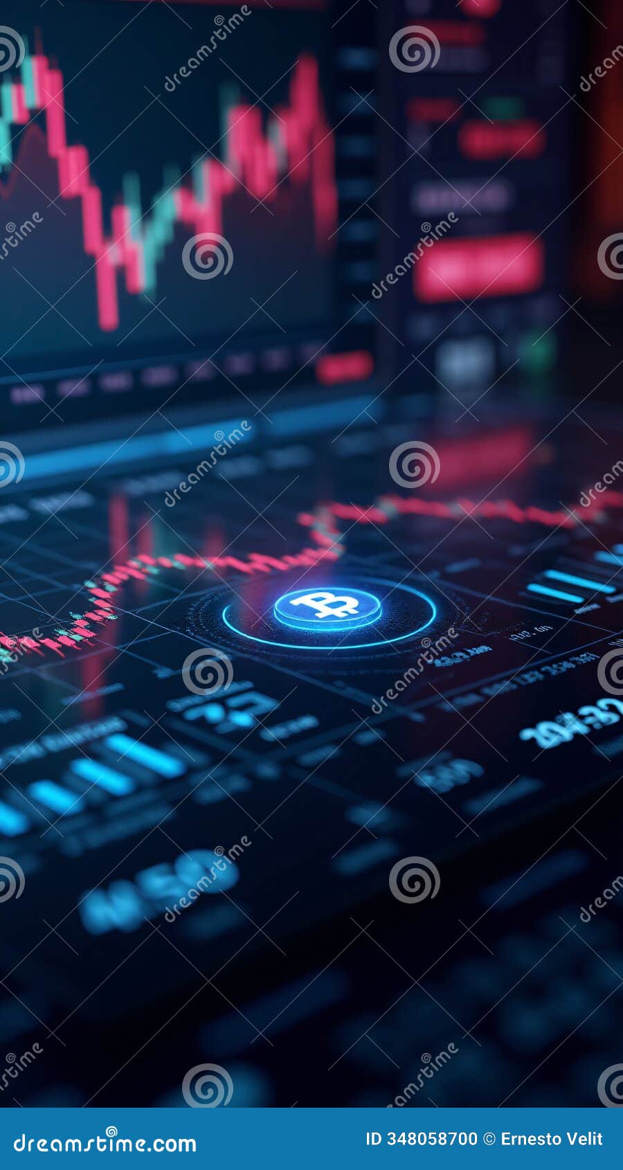 Digital Currency Exchange Interface Showing Stock Photo - Image of ...