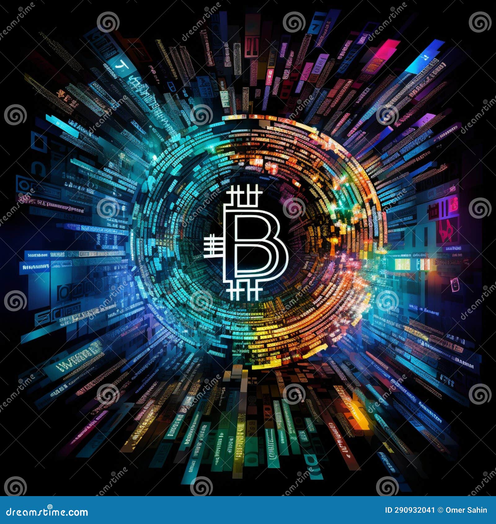 Digital Currency Matrix stock image. Image of dynamic - 290932041