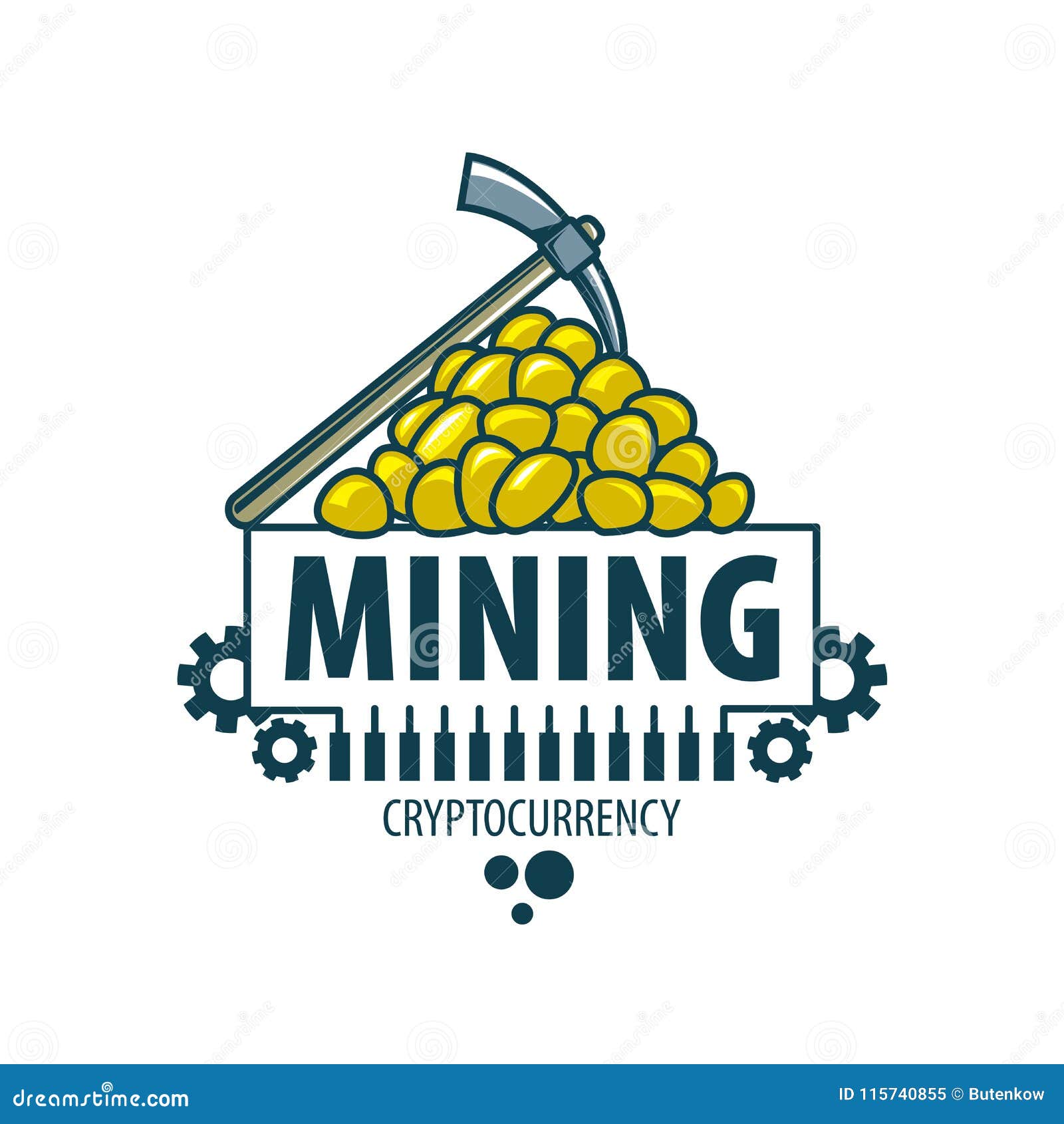 Digital currency mining stock vector. Illustration of cash - 115740855
