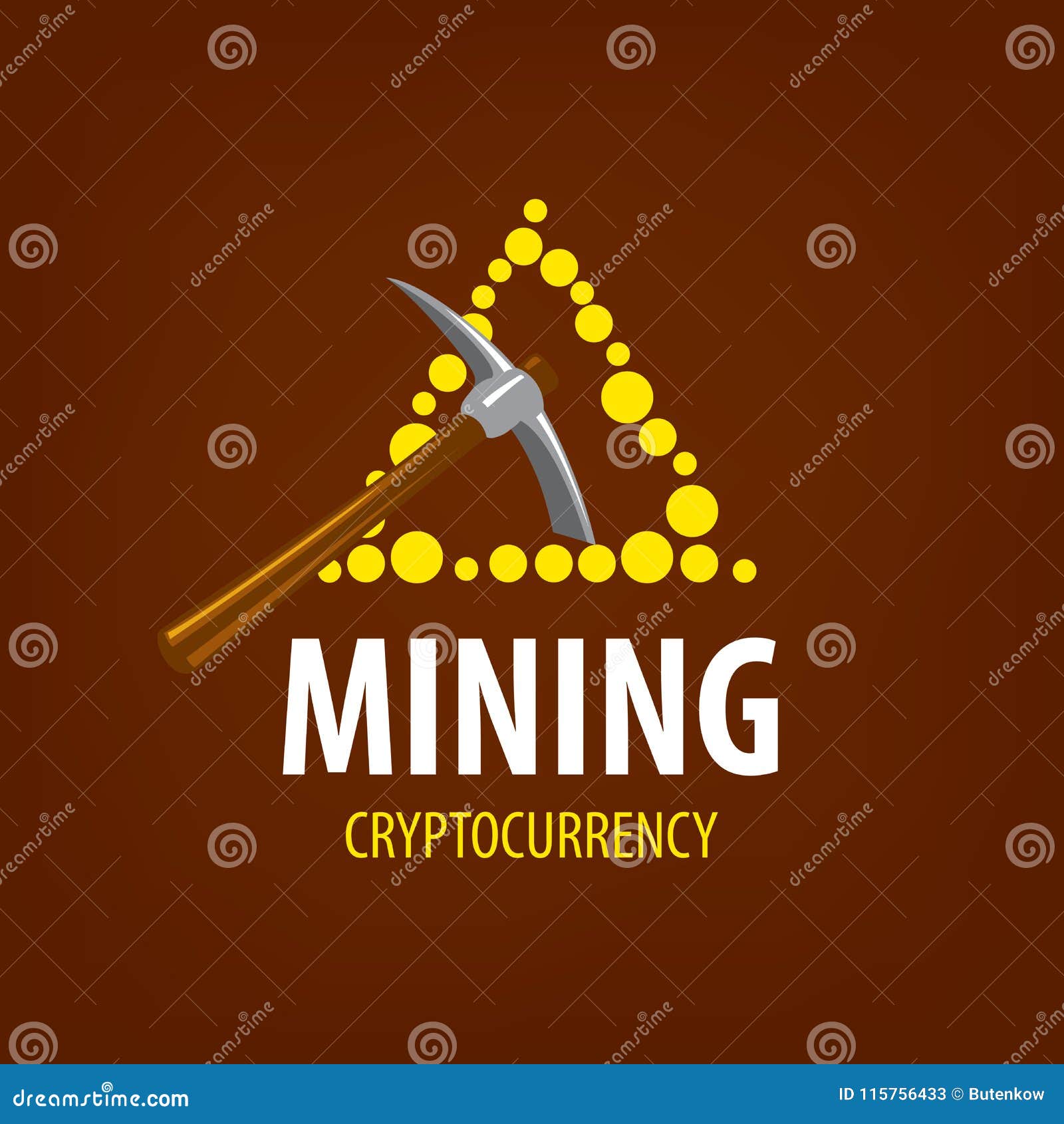 Digital currency mining stock vector. Illustration of banking - 115756433