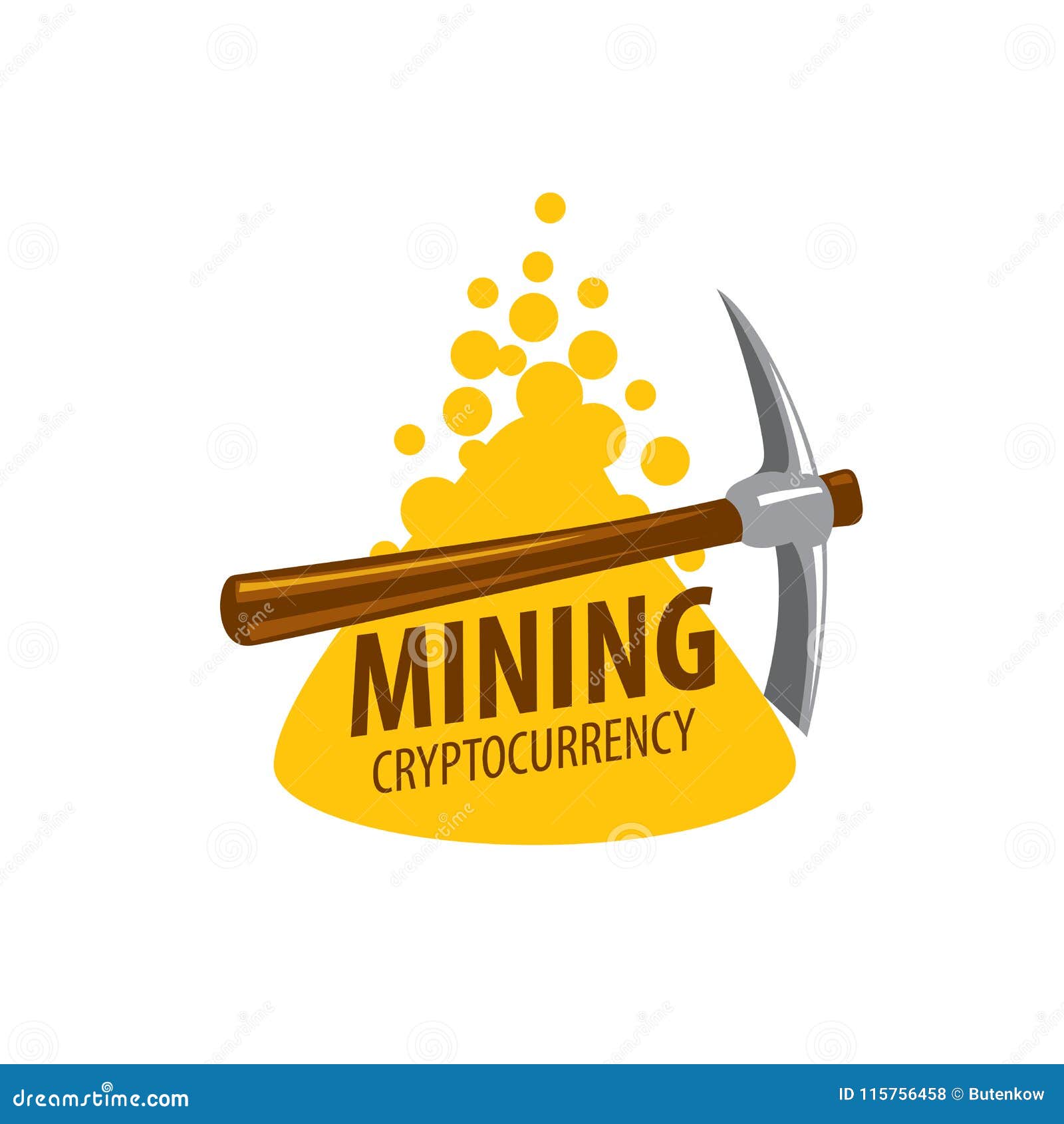 Digital currency mining stock vector. Illustration of exchange - 115756458