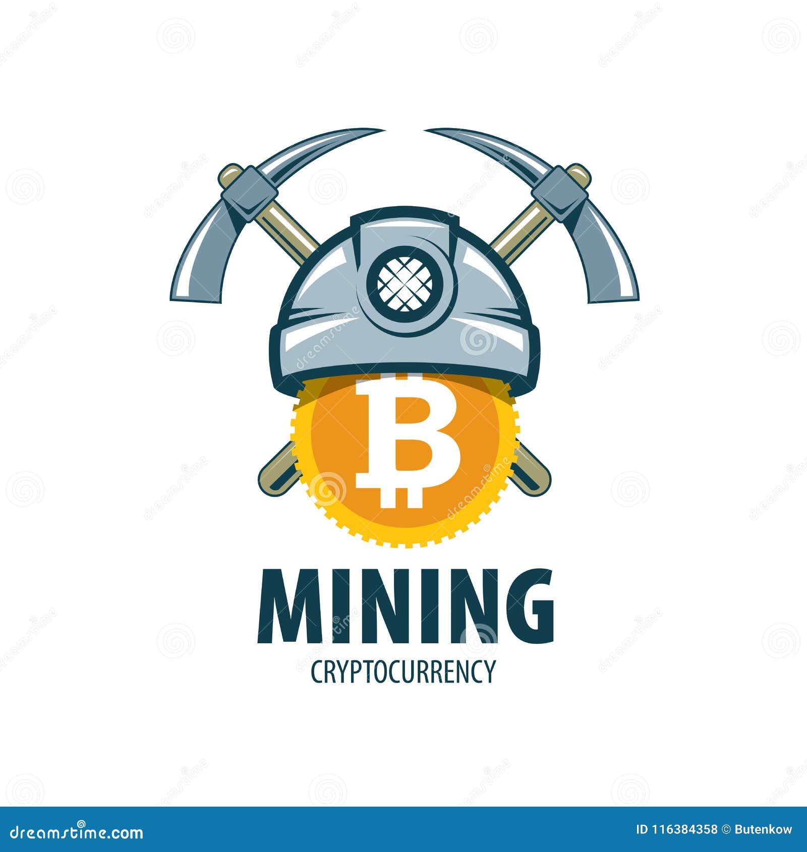 Digital currency mining stock vector. Illustration of abstract - 116384358