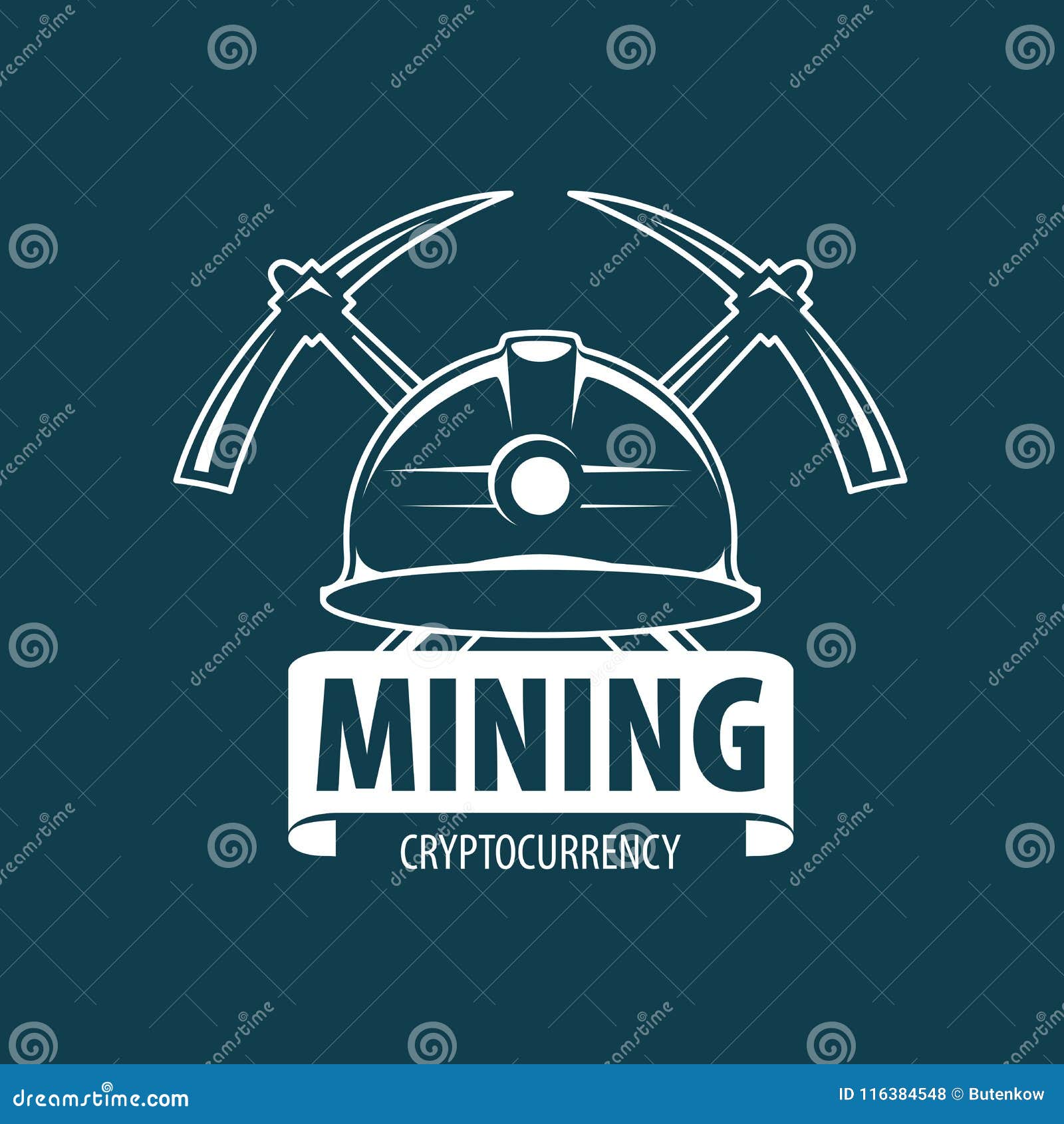 Digital currency mining stock vector. Illustration of logo - 116384548