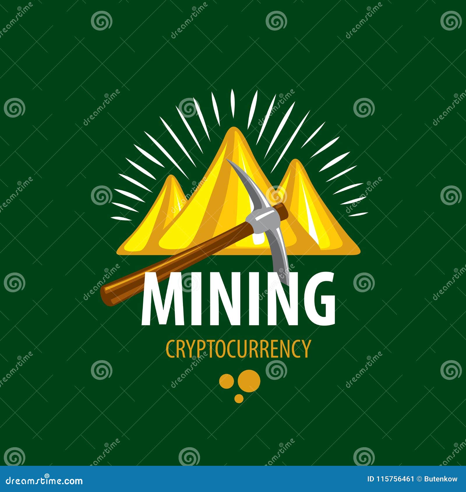 Digital currency mining stock vector. Illustration of digital - 115756461