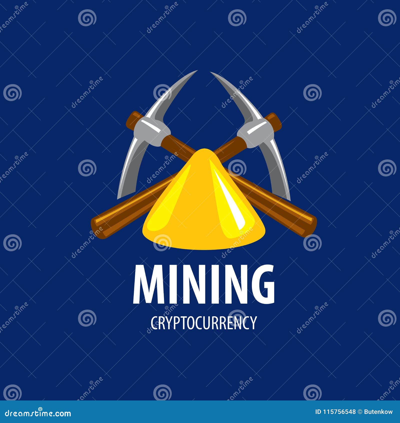 Digital currency mining stock vector. Illustration of exchange - 115756548