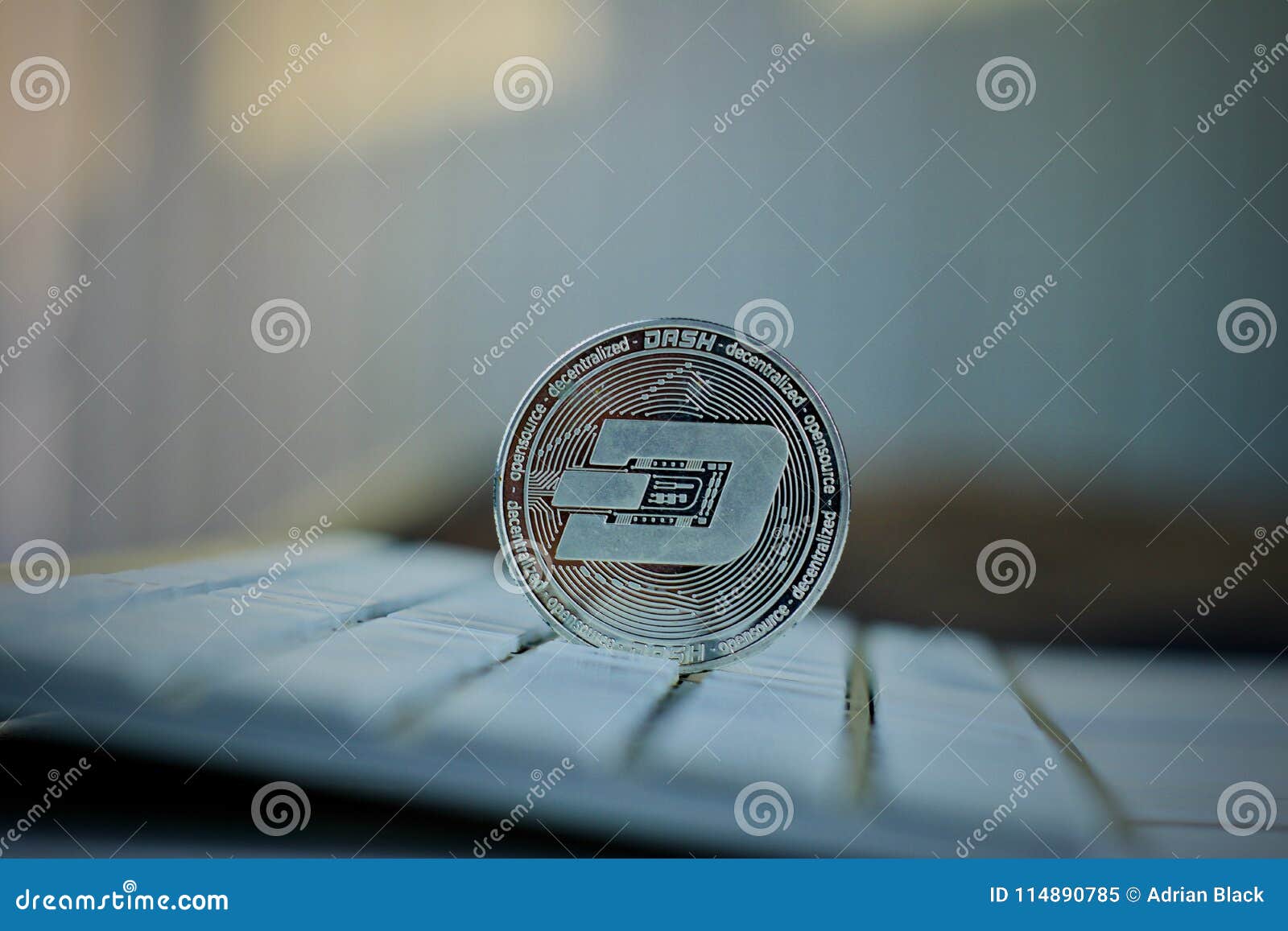 Dash Coin on the White Keyboard Stock Image - Image of cash, payments ...