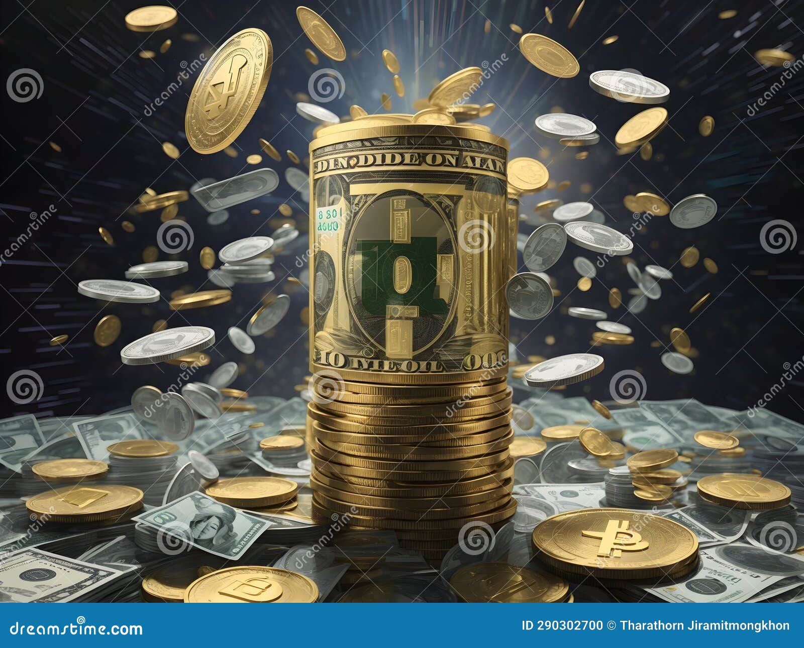 Digital Currency Revolution: Captured in Pixels Stock Photo - Image of ...