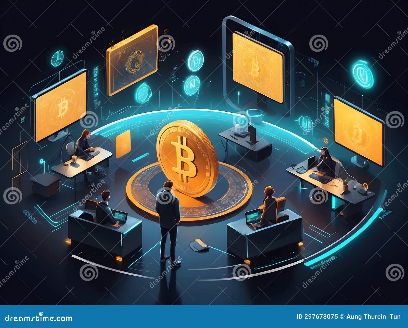 Digital Currency Security and Privacy Becomes a Challenge Stock Image ...