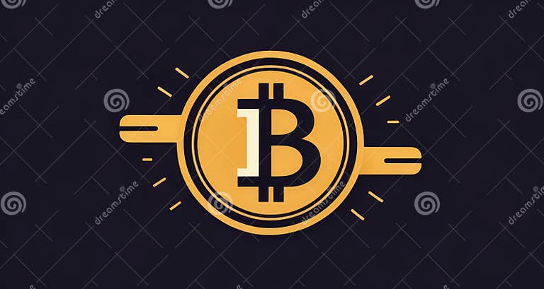 Digital Currency Symbol, Bitcoin, with a Glowing Effect Stock ...