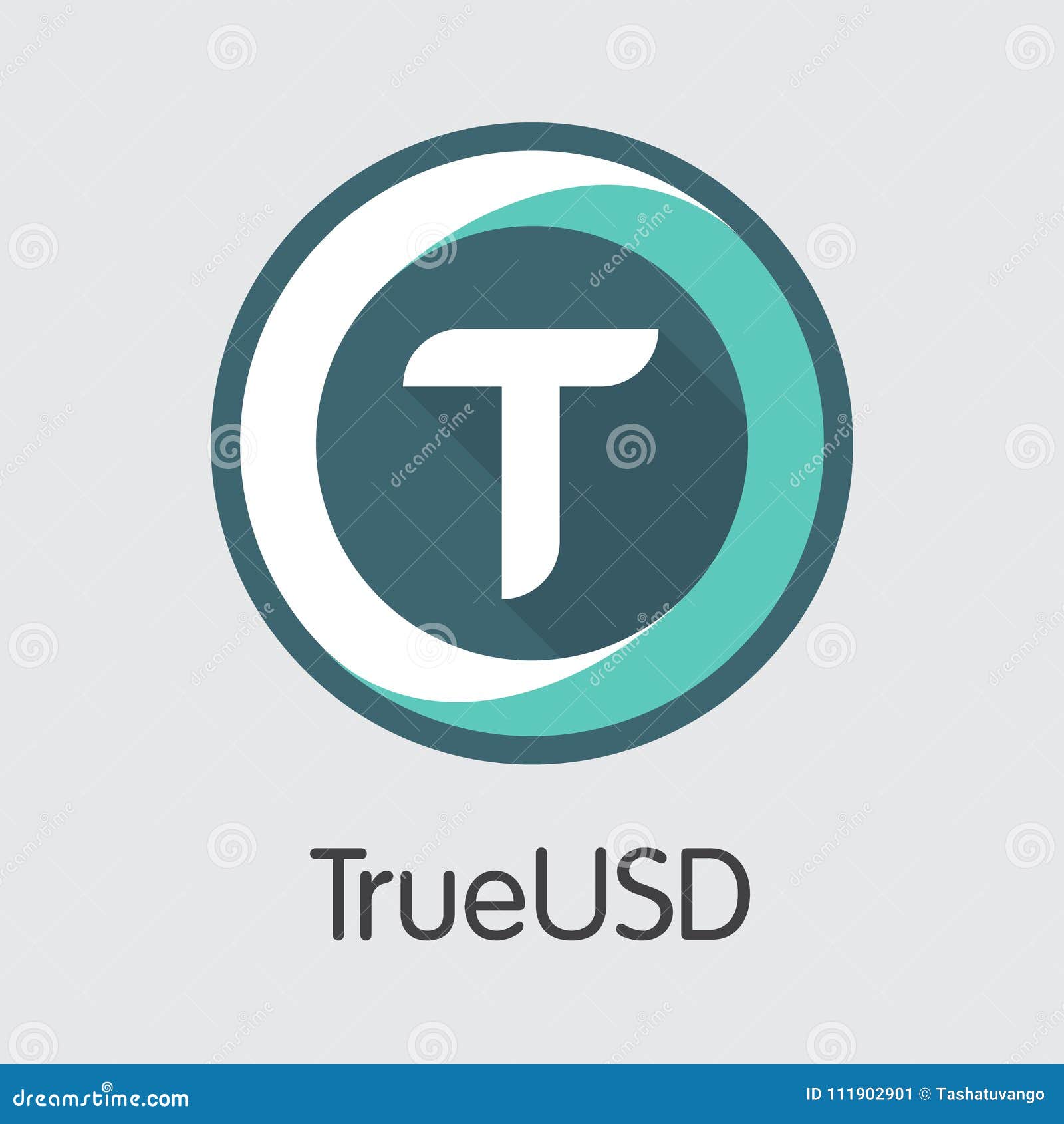 Trueusd Cryptographic Currency - Vector Icon. Editorial Photo ...
