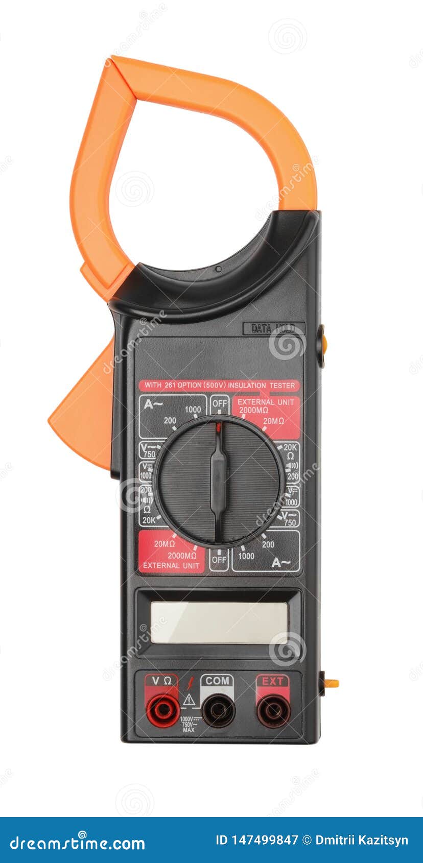 Digital Current Clamp Multimeter Isolated on White Stock Image - Image ...