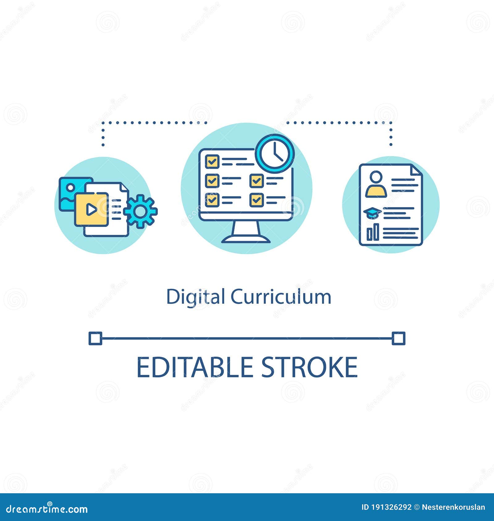 Digital Curriculum Concept Icon Stock Vector - Illustration of metaphor ...