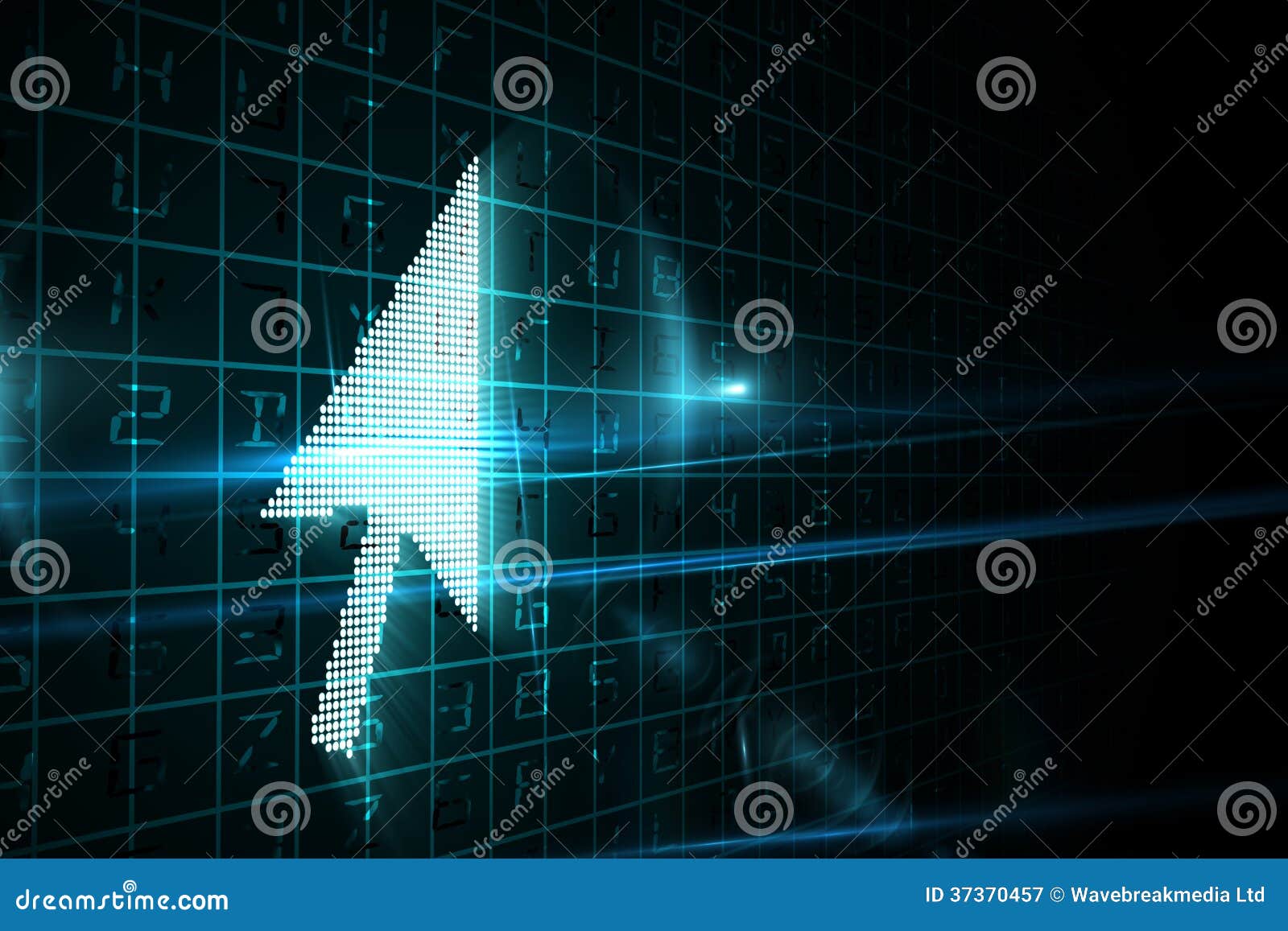 Digital cursor stock illustration. Illustration of generated - 37370457