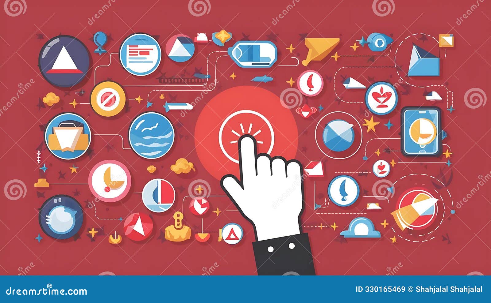 Digital Cursor Collection: Pointers, Clicks, and Load Symbols. Stock ...