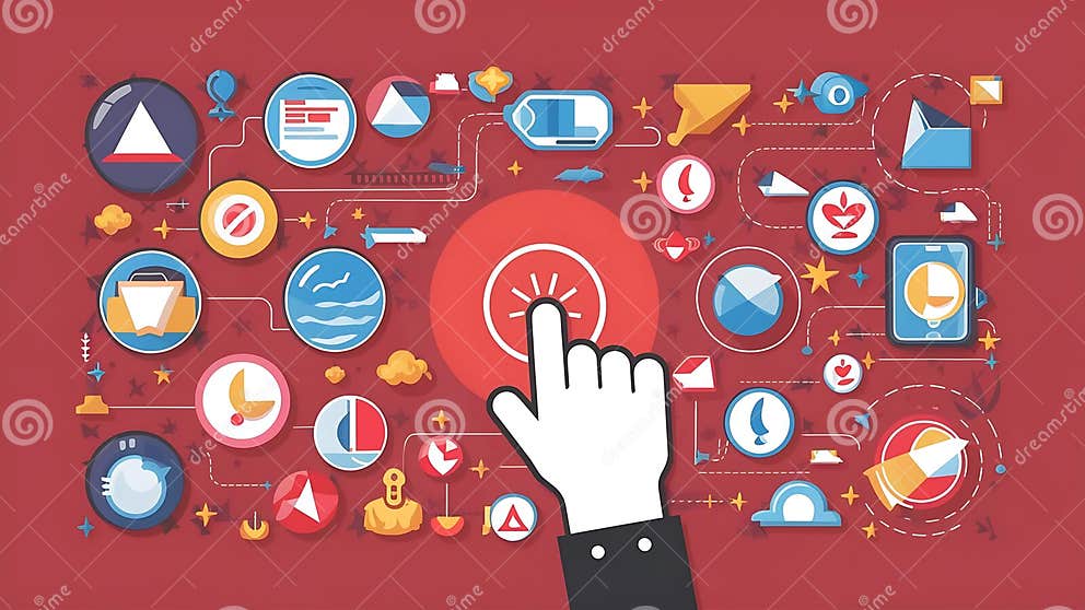 Digital Cursor Collection: Pointers, Clicks, and Load Symbols. Stock ...