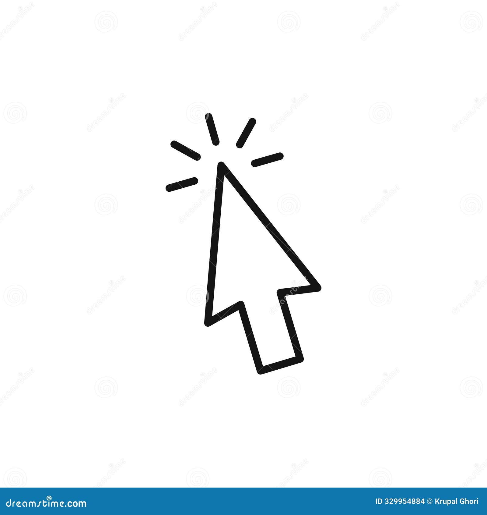 Digital Cursor Icon Ideal for User Interface Design Stock Illustration ...