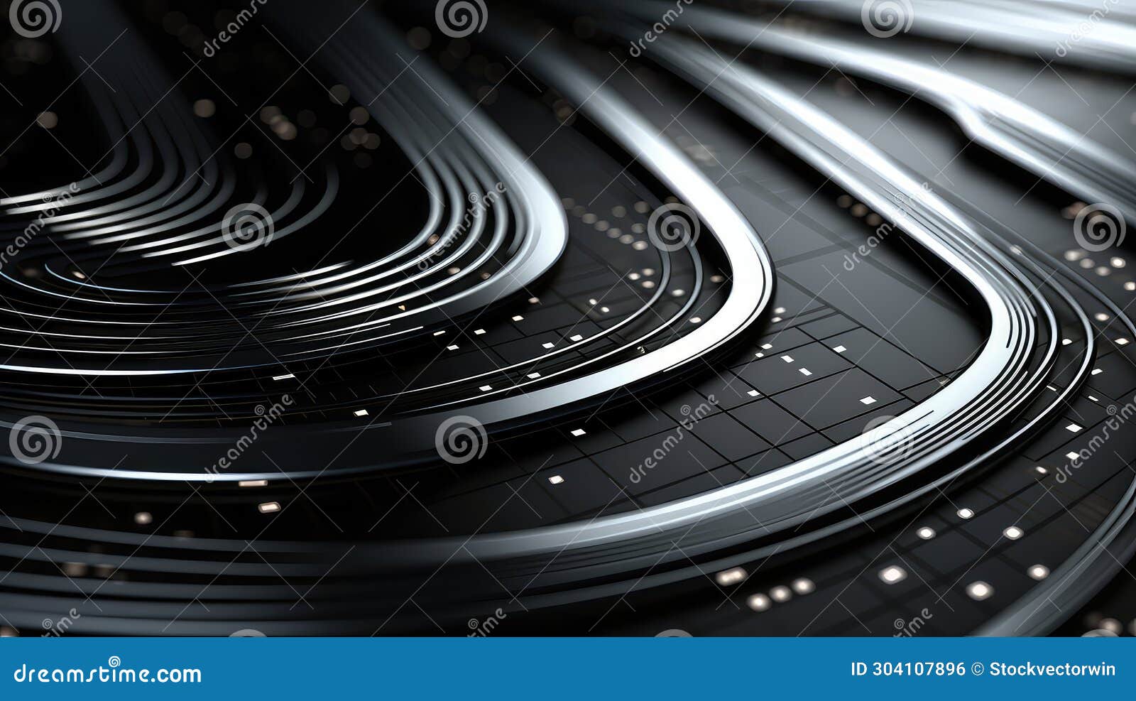 Digital Curve Technology Background Stock Illustration - Illustration ...