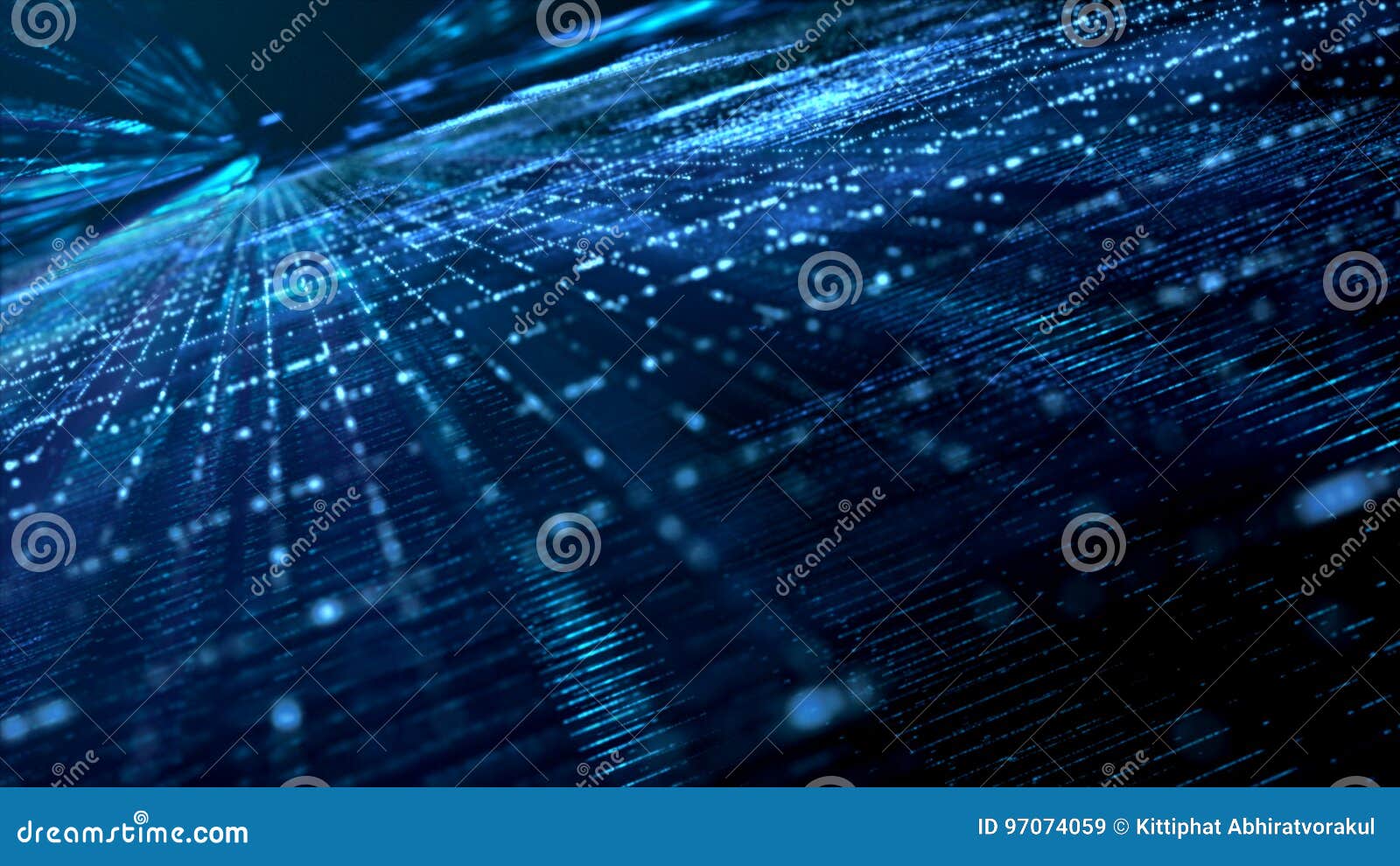 Digital Cyber Space Particles Stock Illustration - Illustration of ...