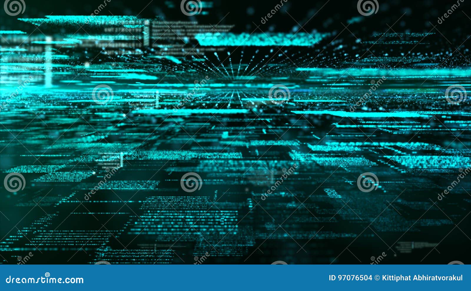 Digital Cyber Space Particles Stock Illustration - Illustration of ...