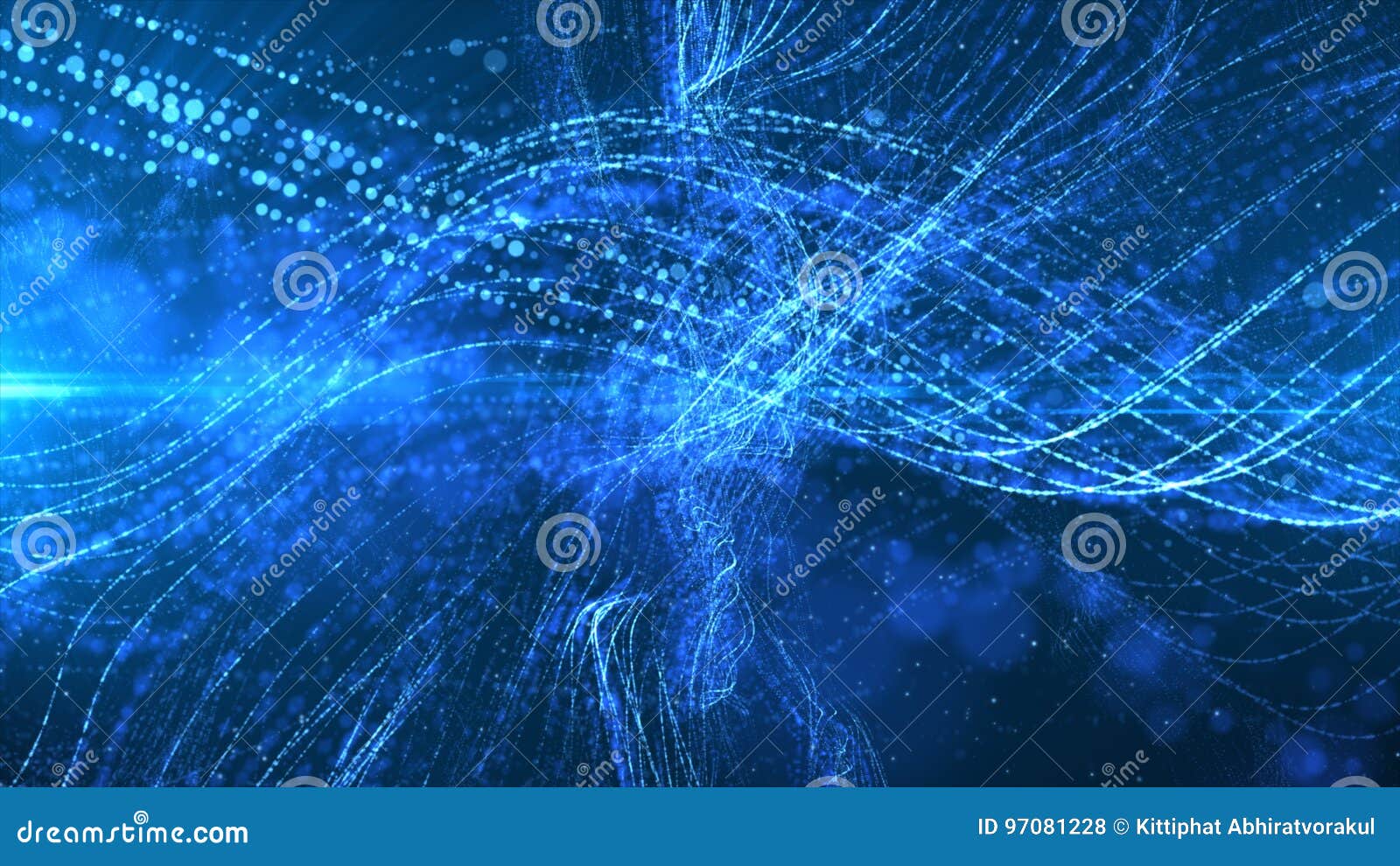 Digital Cyber Space Particles Stock Illustration - Illustration of ...