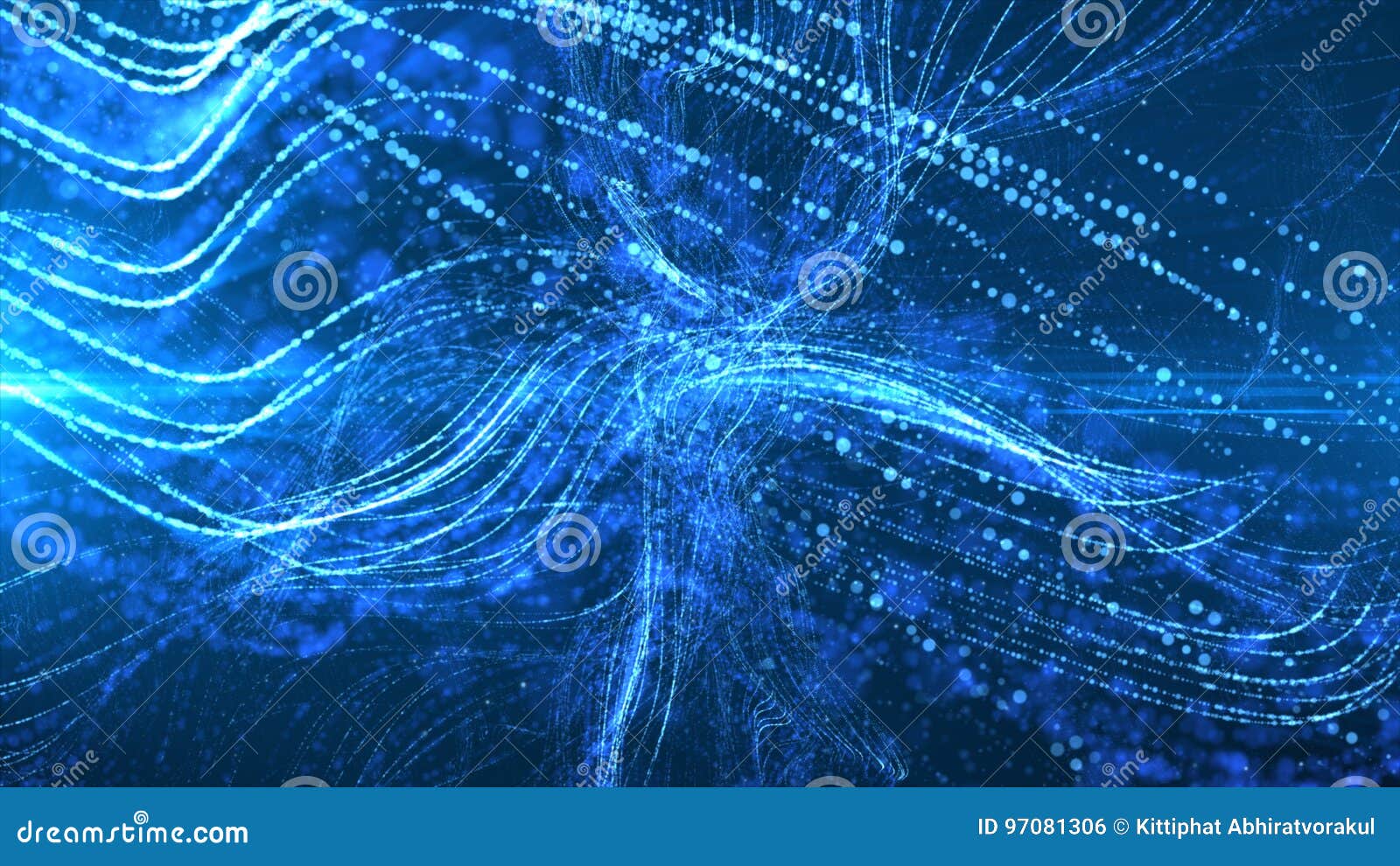 Digital Cyber Space Particles Stock Illustration - Illustration of ...