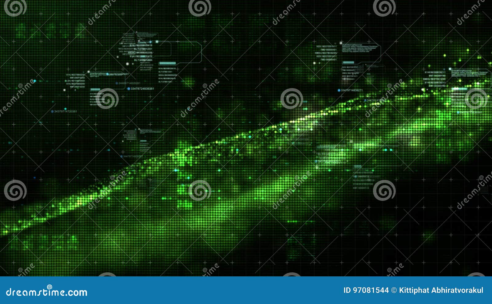 Digital Cyber Space Particles Stock Illustration - Illustration of ...