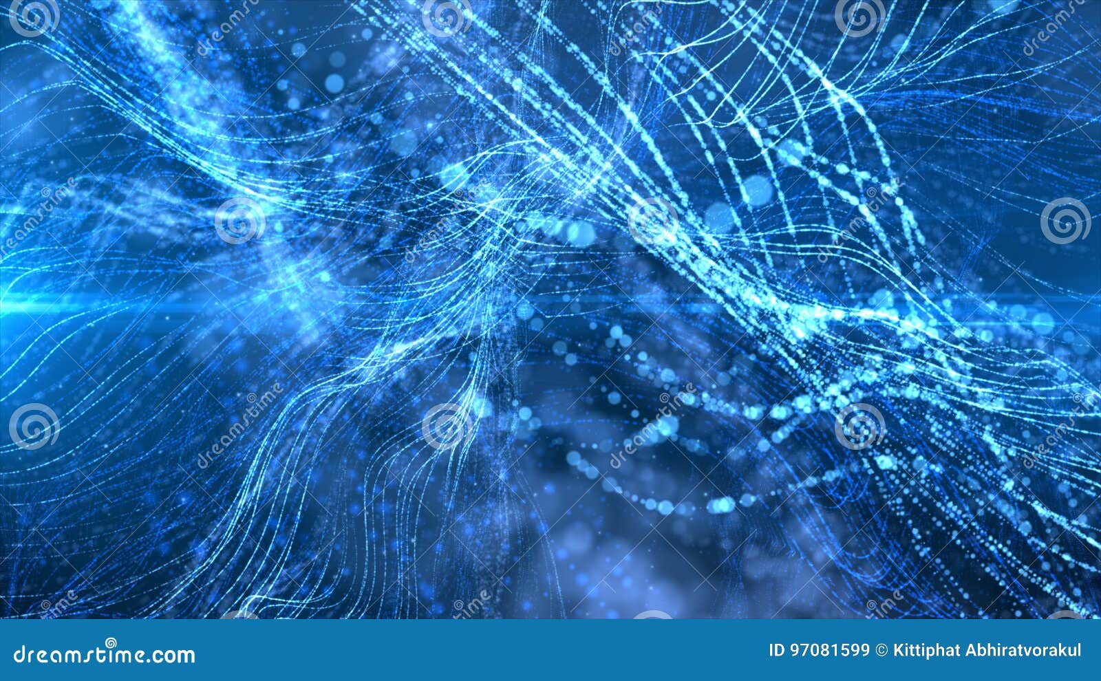 Digital Cyber Space Particles Stock Illustration - Illustration of ...