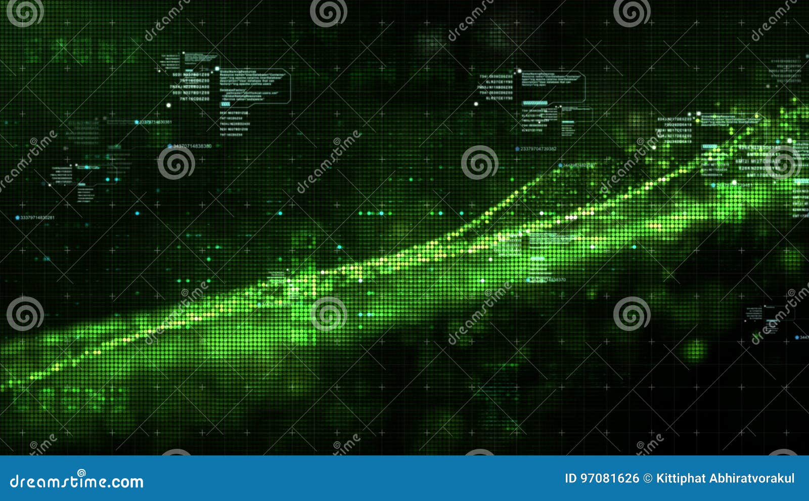 Digital Cyber Space Particles Stock Illustration - Illustration of ...