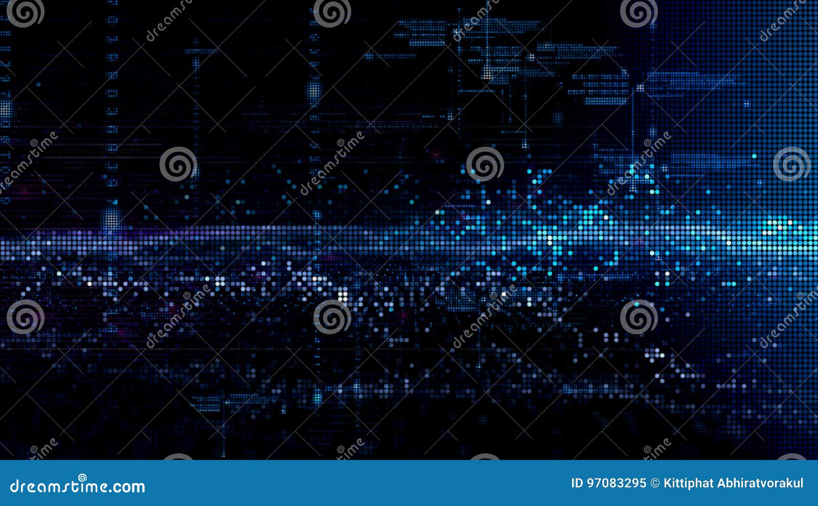 Digital Cyber Space Particles Stock Illustration - Illustration of ...