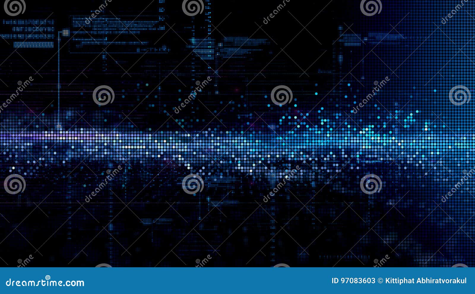 Digital Cyber Space Particles Stock Illustration - Illustration of ...
